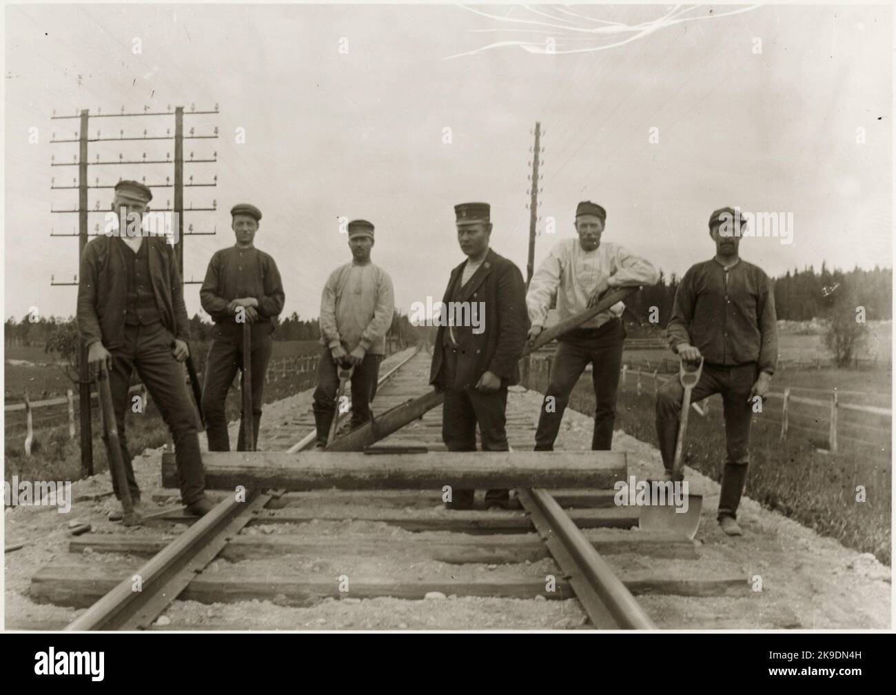 Track work, Frinnaryd Stock Photo - Alamy