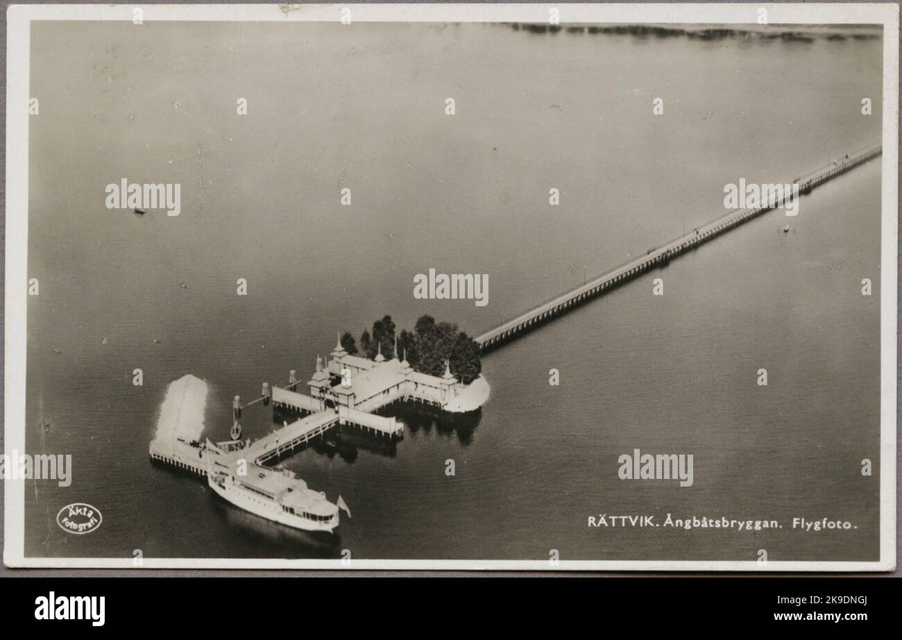 The steamboat S/S Rättvik is moored at Långbryggan in Rättvik Stock ...