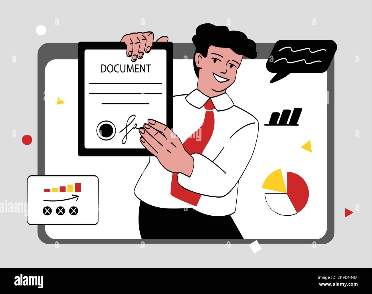 Electronic signature document management Stock Vector Images - Alamy