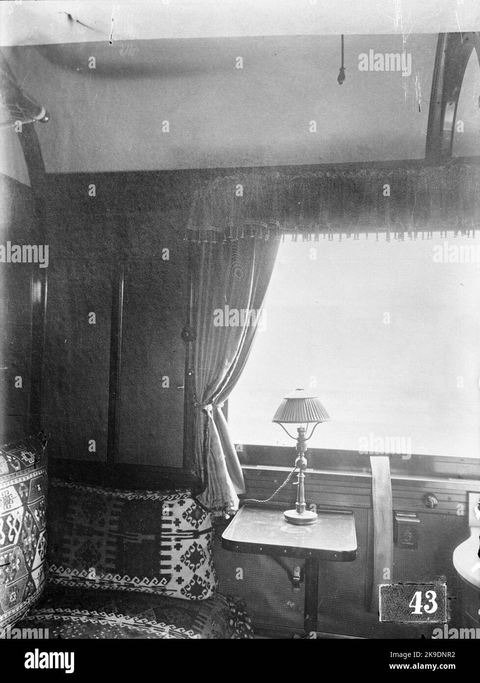 Interior image from the royal wagon, State Railways, SJ AO3 1864 ...