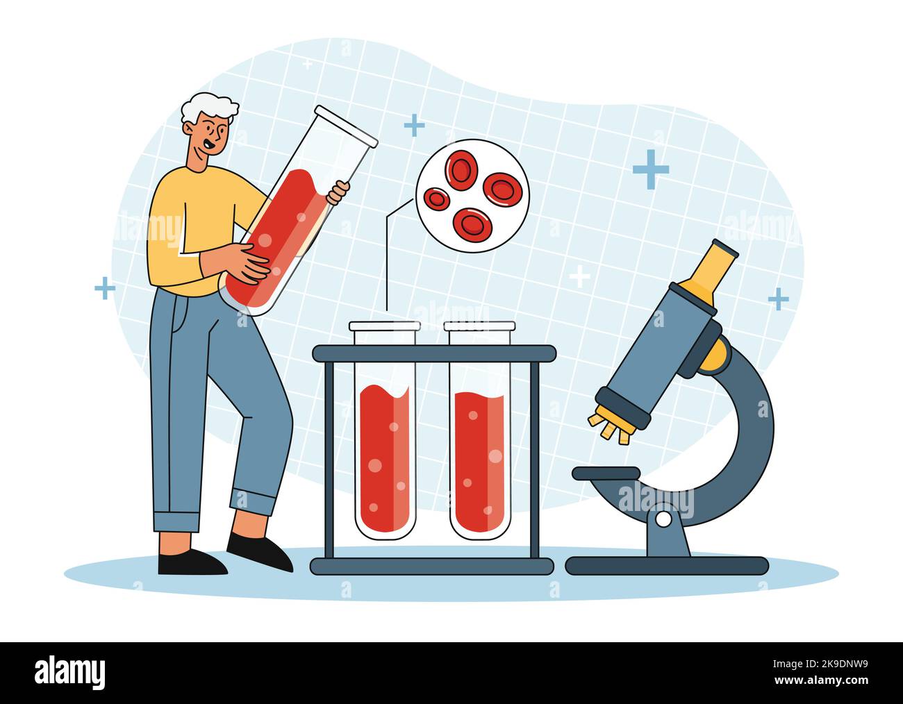 Examining blood concept Stock Vector Image & Art - Alamy