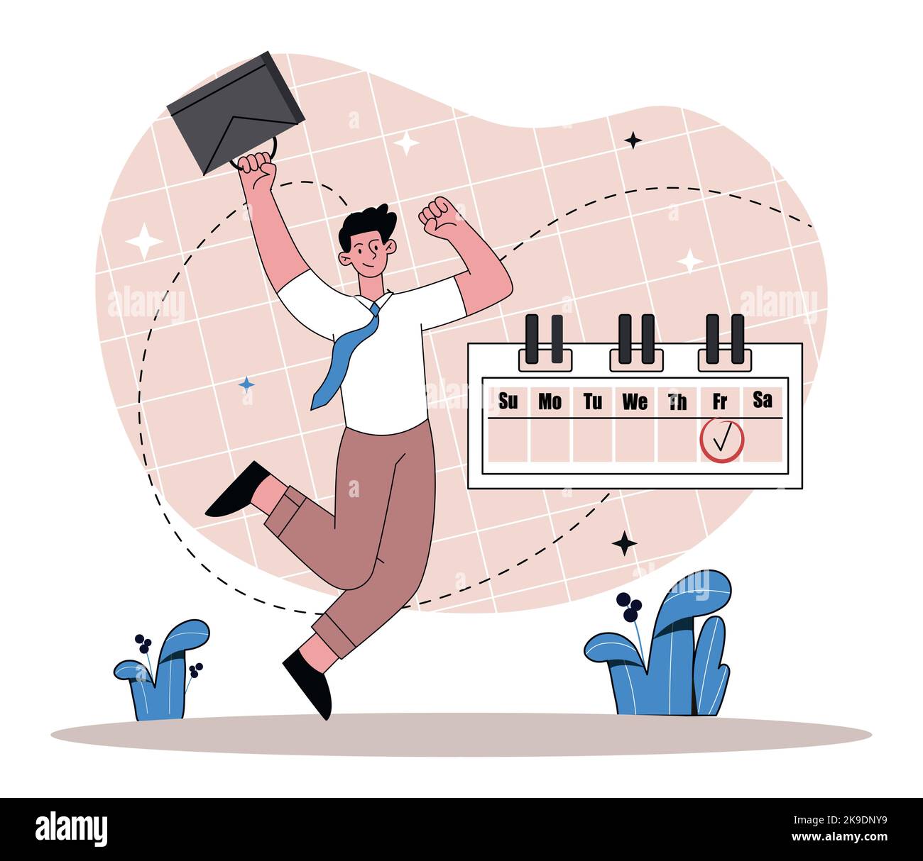 Happy friday calendar Cut Out Stock Images & Pictures - Alamy