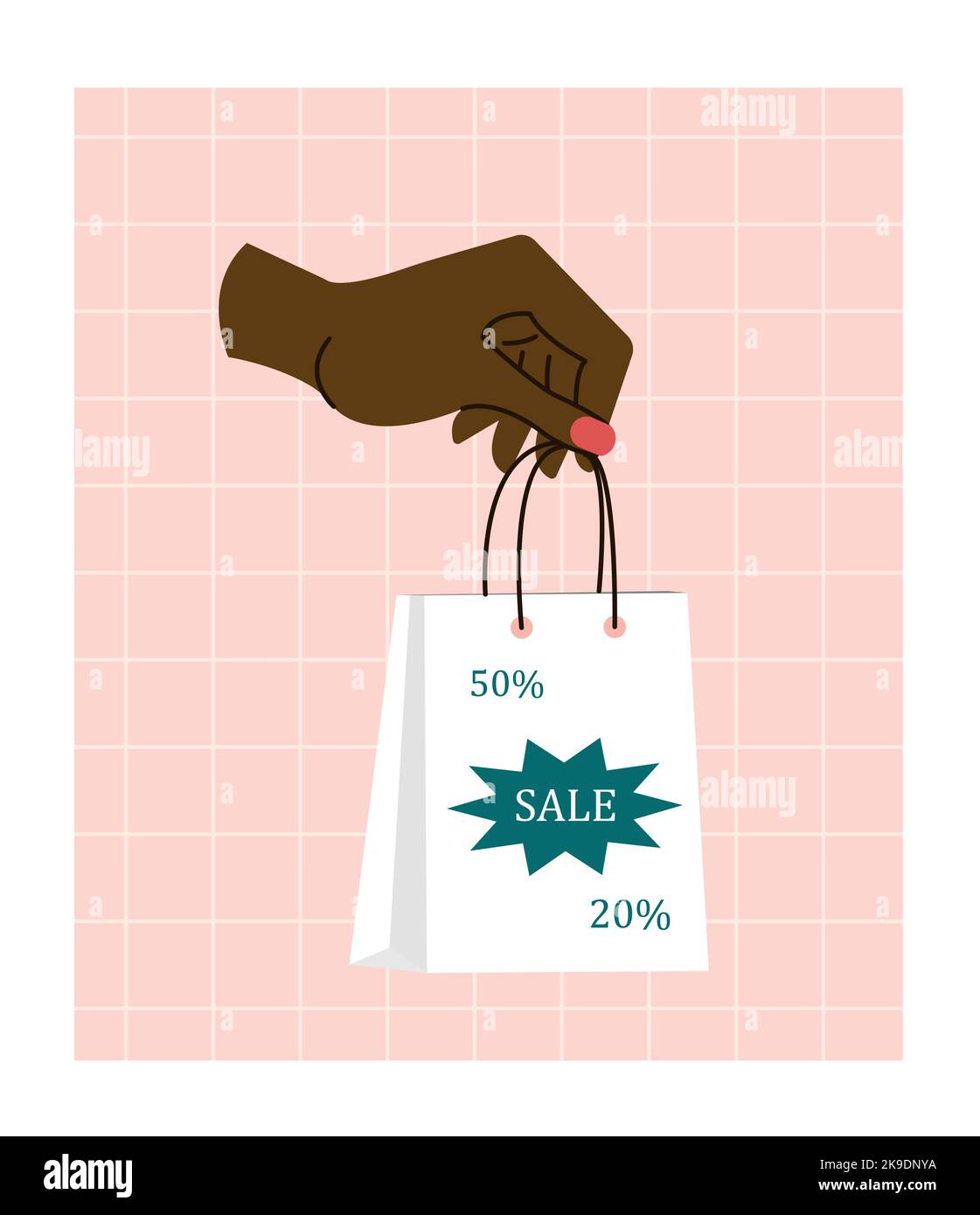 Hand holding gift bag Stock Vector Images - Alamy