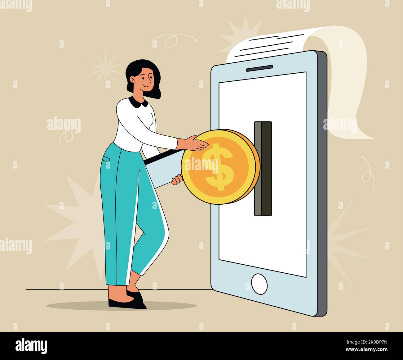 Mobile phone webpage financial hi-res stock photography and images - Alamy