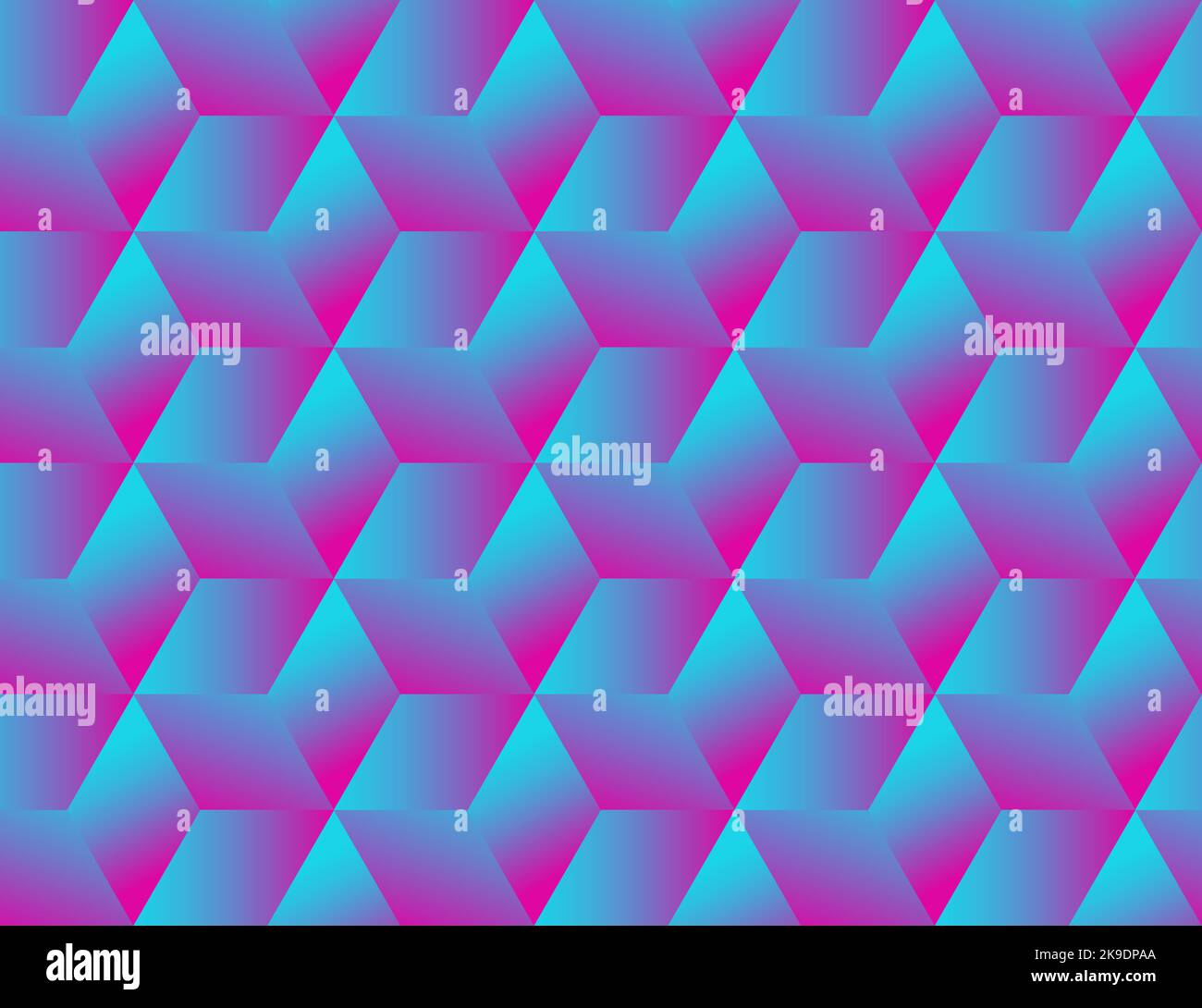 Holographic iridescent vector seamless pattern of cubes, optical ...