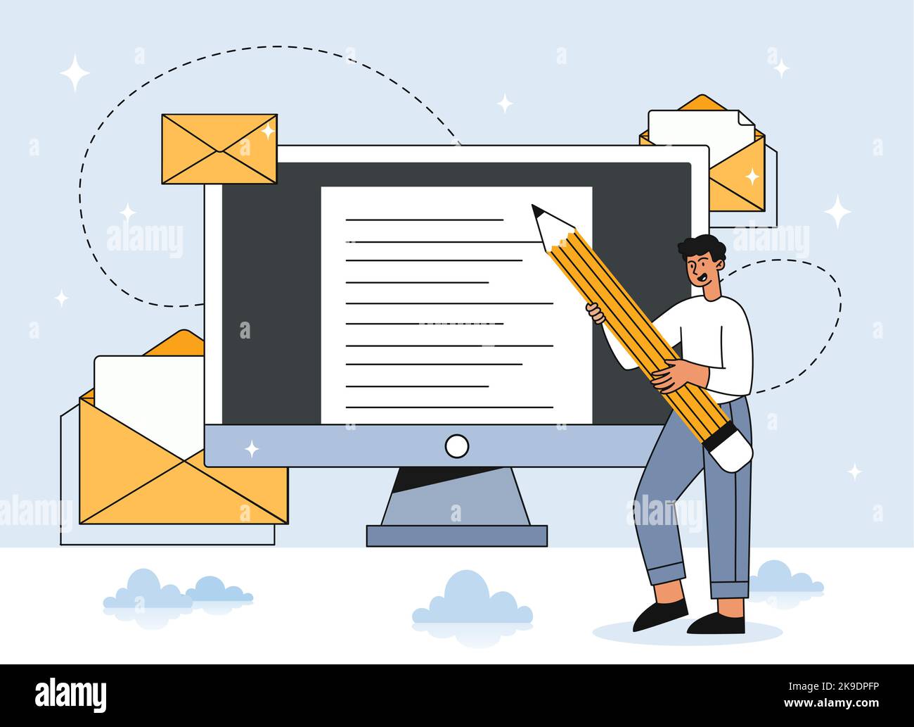 Professional email concept Stock Vector Image & Art - Alamy