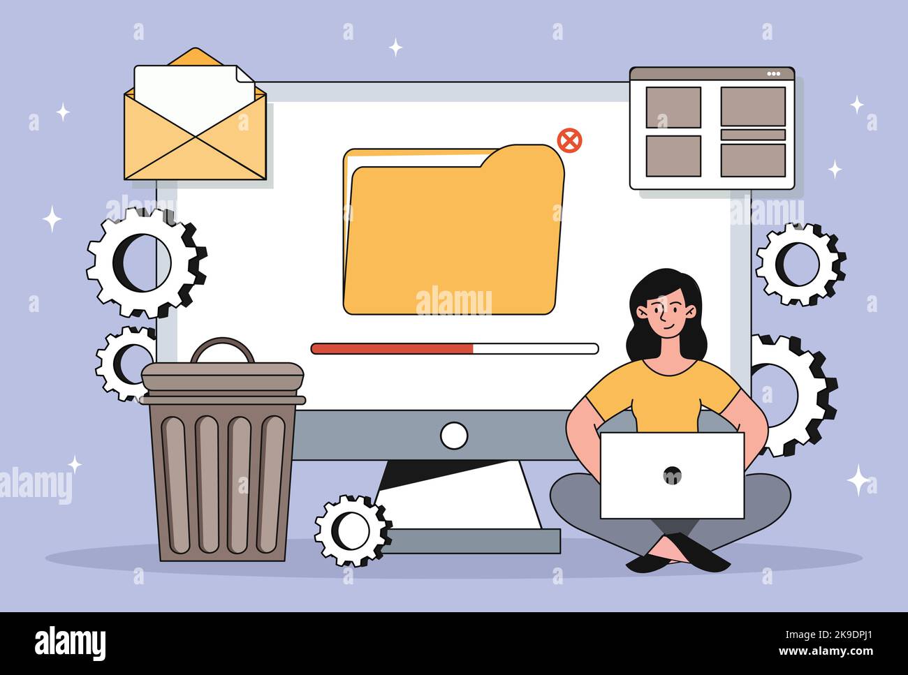 Removing files concept Stock Vector Image & Art - Alamy Removing files concept Stock Vector Image & Art - Alamy