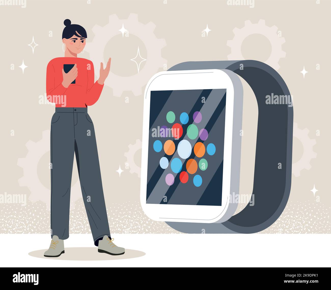 Smart watch concept Stock Vector Image & Art - Alamy