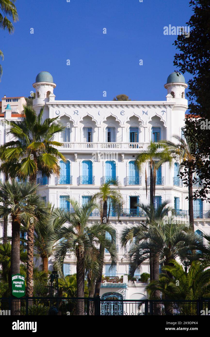 France, Cote d'Azur, Menton, Orient Palace, residential building Stock ...