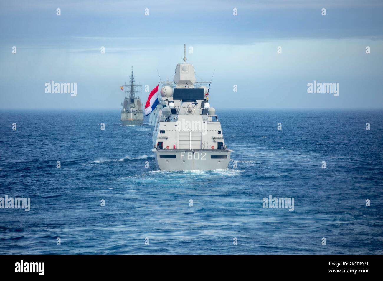The Royal Netherlands Navy guided-missile carrying fast frigate HNLMS De Zeven Provincien (F802 ...