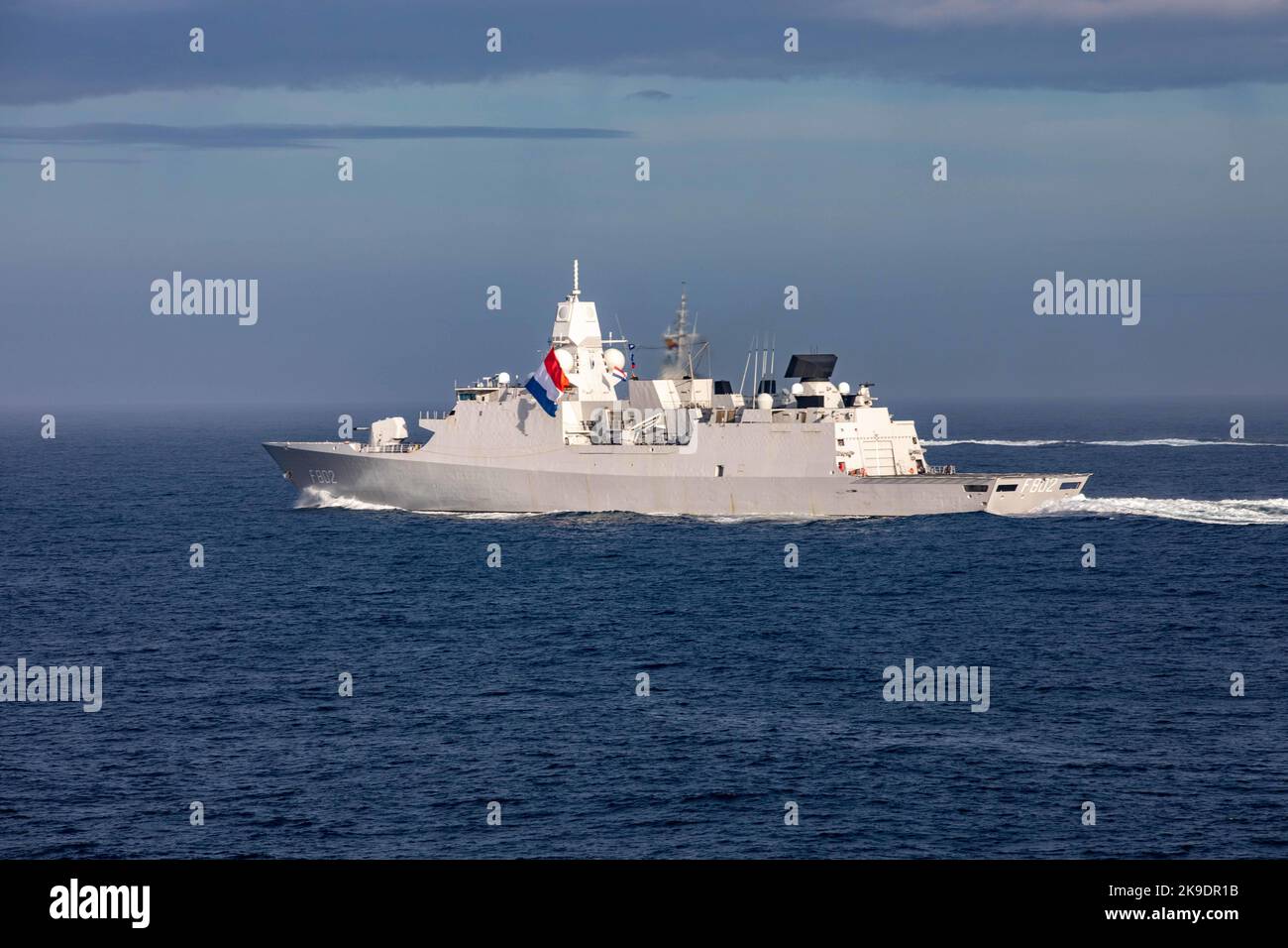 The Royal Netherlands Navy guided-missile carrying fast frigate HNLMS ...
