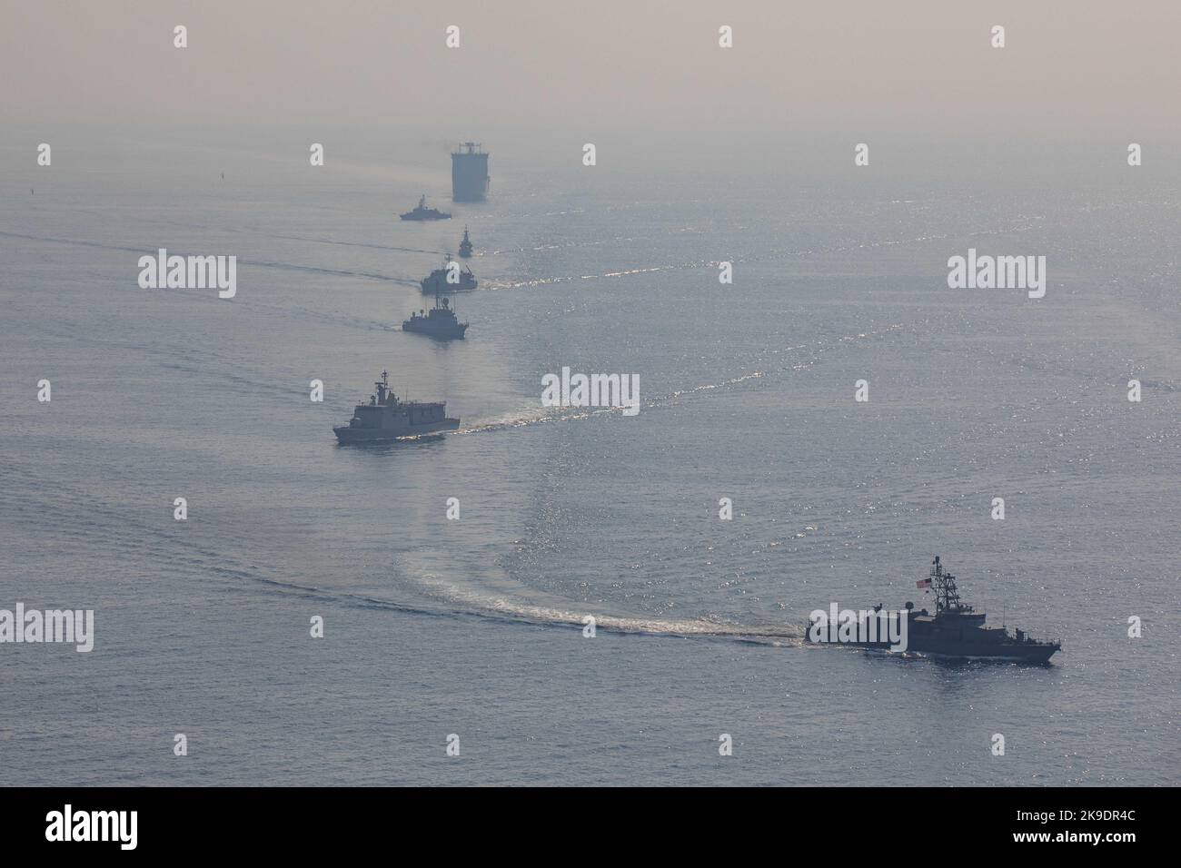 221026-A-NR779-1003 ARABIAN GULF (Oct. 26, 2022) From front to back, U ...