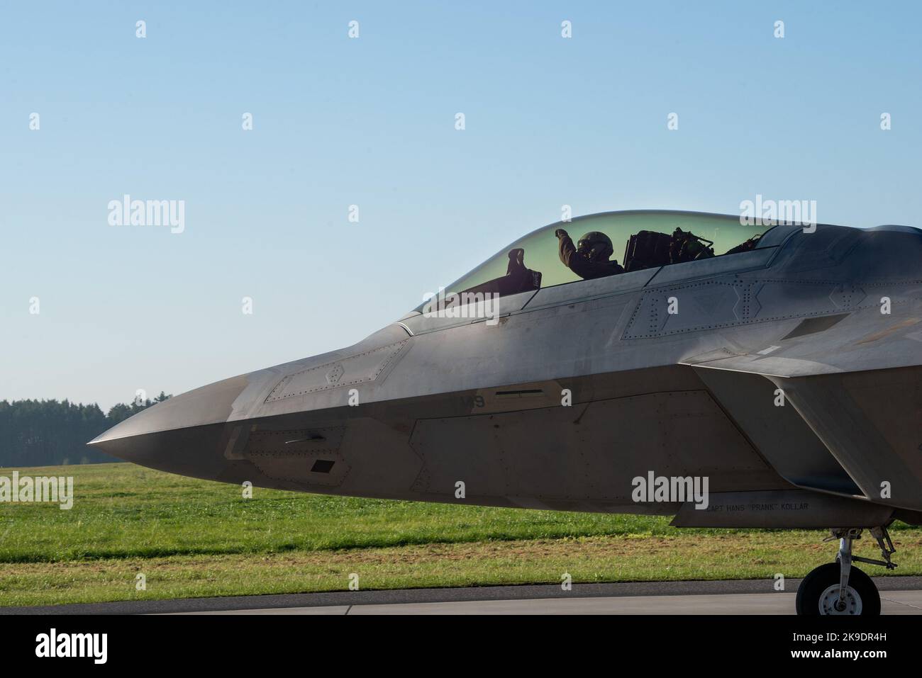 U.S. Air Force Col. Kevin Jamieson, 3rd Wing commander, taxis for take ...