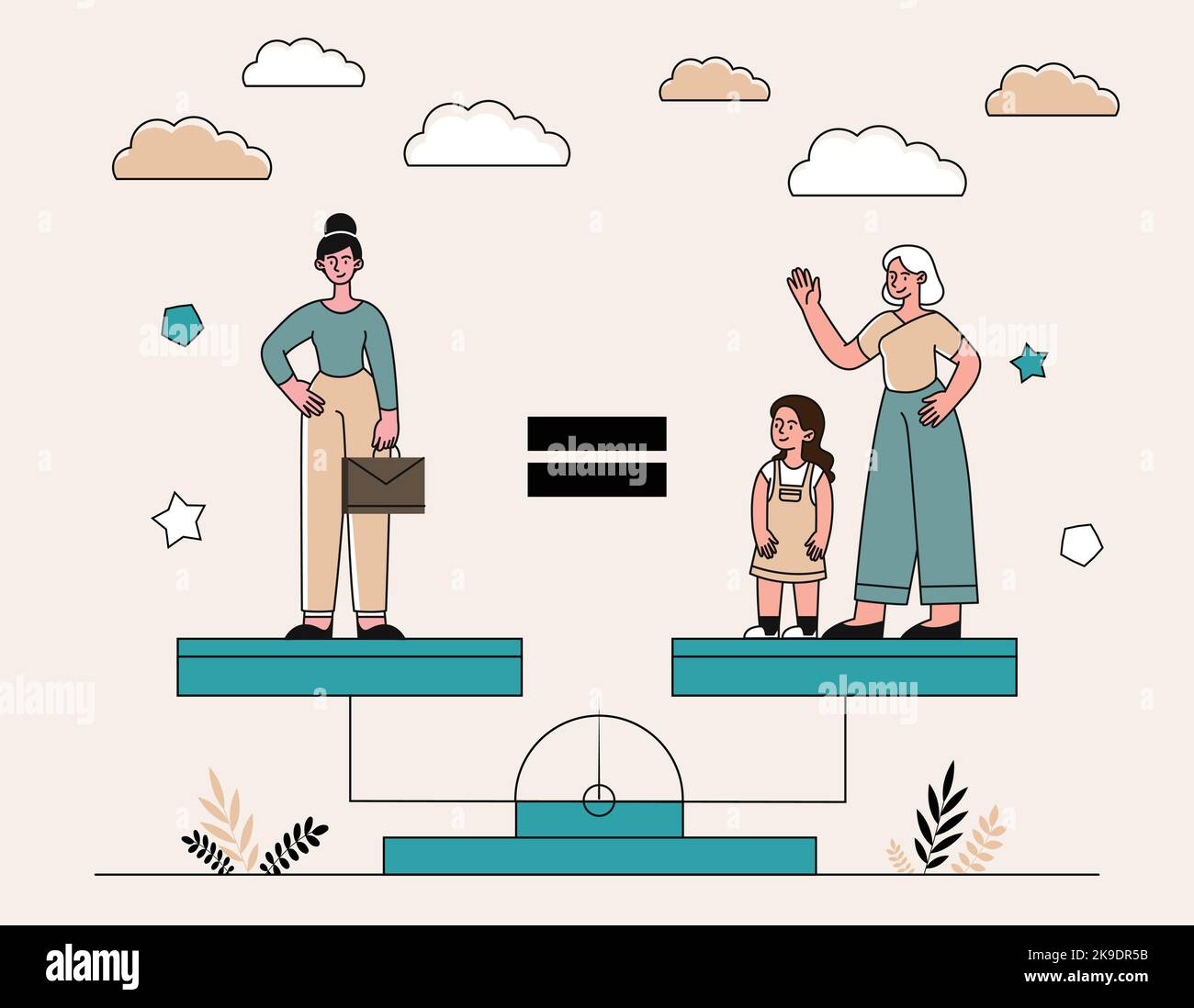 Work and life balance Stock Vector Image & Art - Alamy