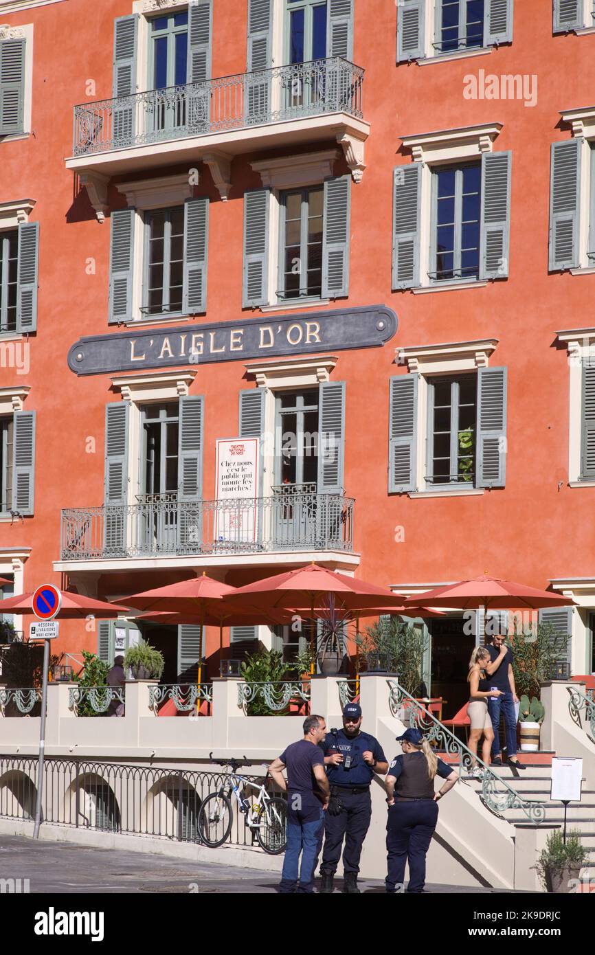 France, Cote d'Azur, Nice, street scene, restaurant Stock Photo - Alamy