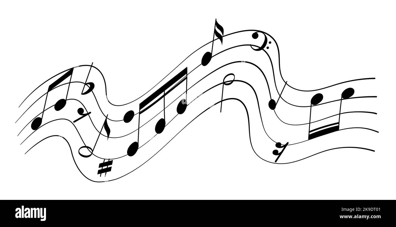 Music notes musical elements vector illustration on white background ...