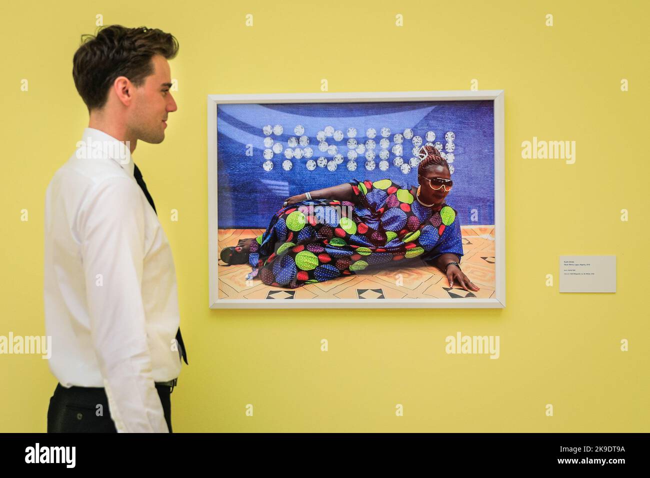 London, UK. 27th Oct, 2022. Staff pose with Ruth Ossai's 'Ebute Metta ...
