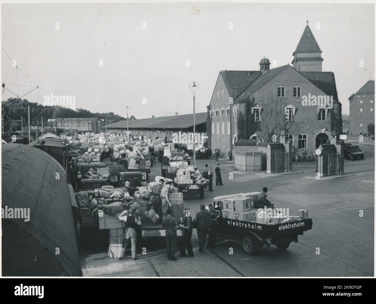 View at Stockholm Norra, freight magazine for outgoing goods Stock ...