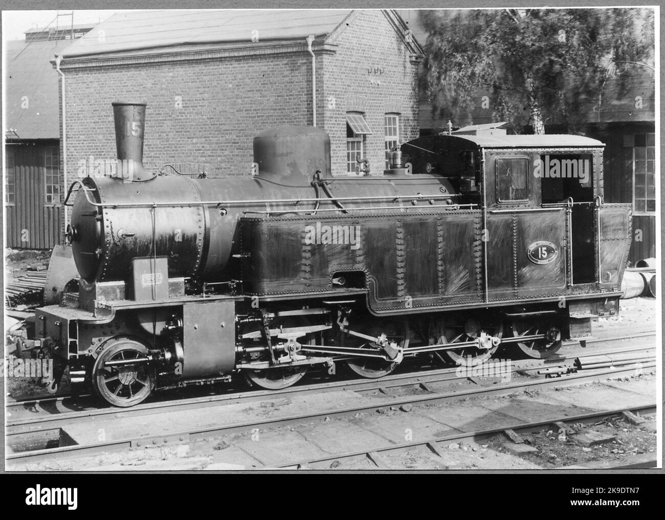 Steam locomotive, northern Östergötlands Railways, Nöje Lok 15, made by ...