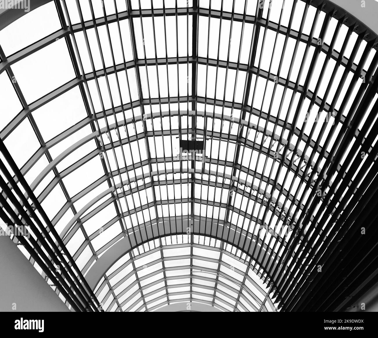 Glass arch in mall Stock Photo - Alamy