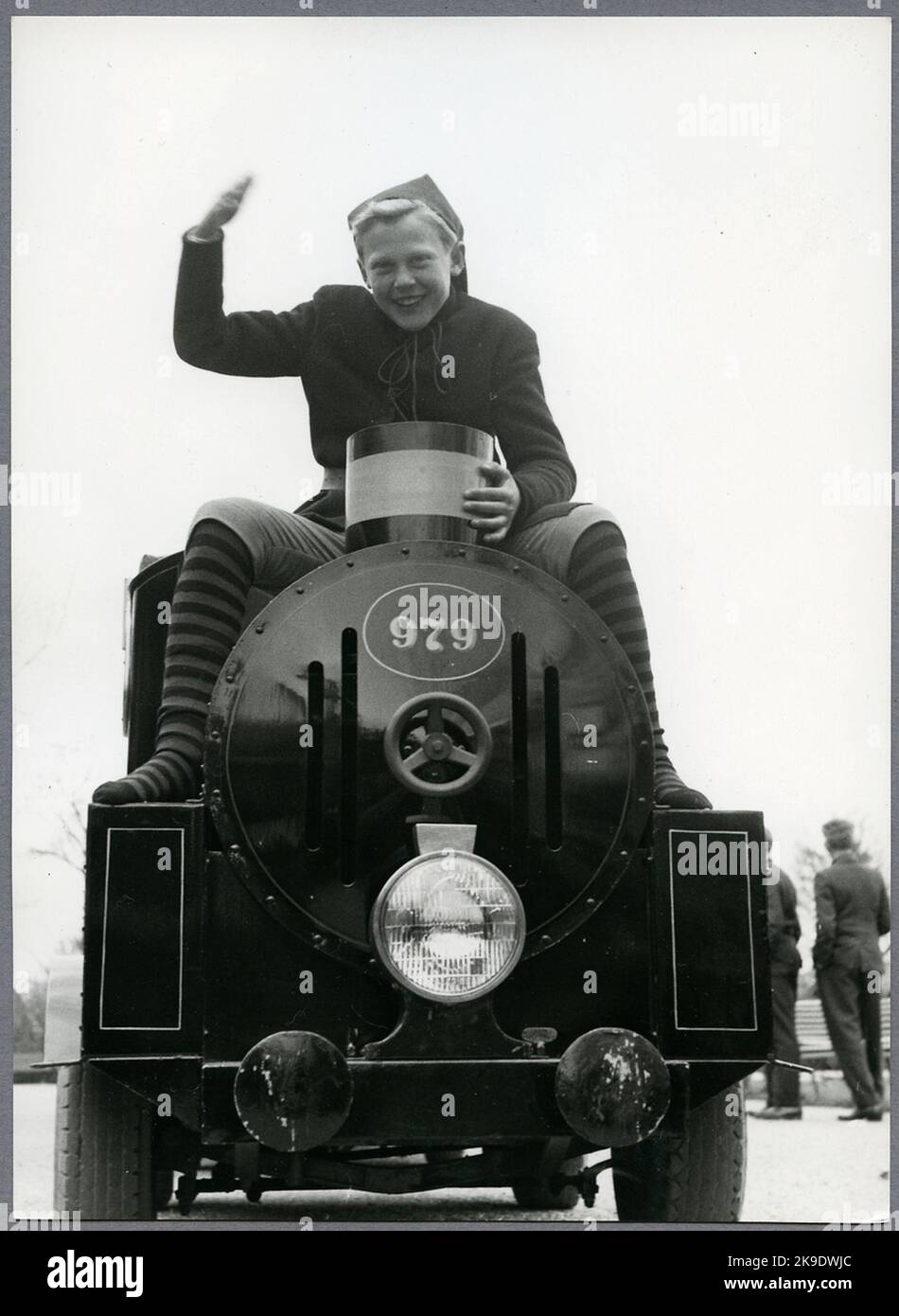 Alf Larsson as Nils Holgersson for the State Railways, SJ Stock Photo ...