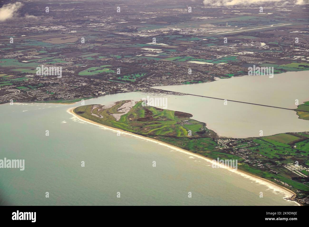 The Broadmeadow river estuary and The Island Golf Course (Club) at ...