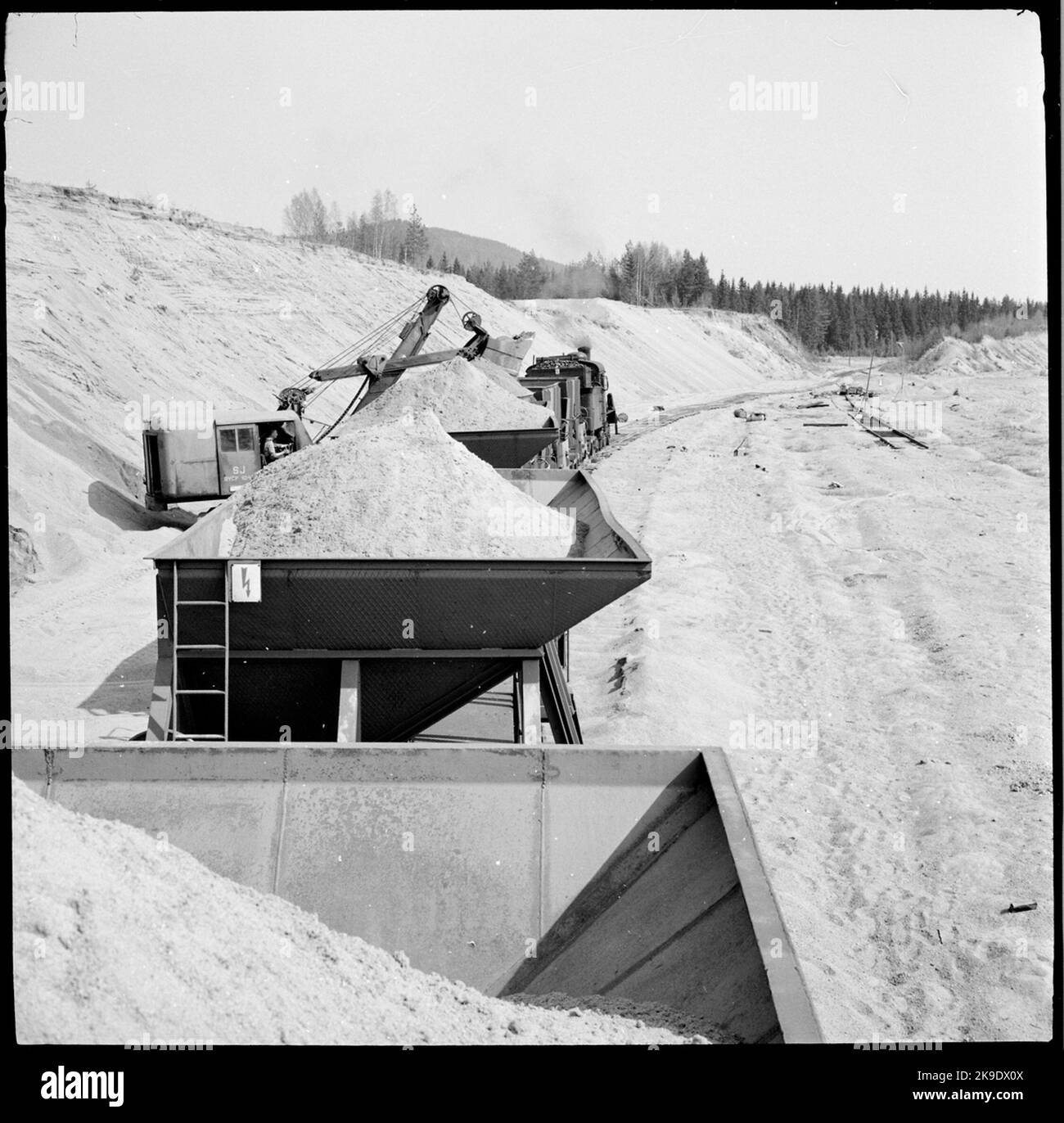 Rail in countryside Black and White Stock Photos & Images - Alamy