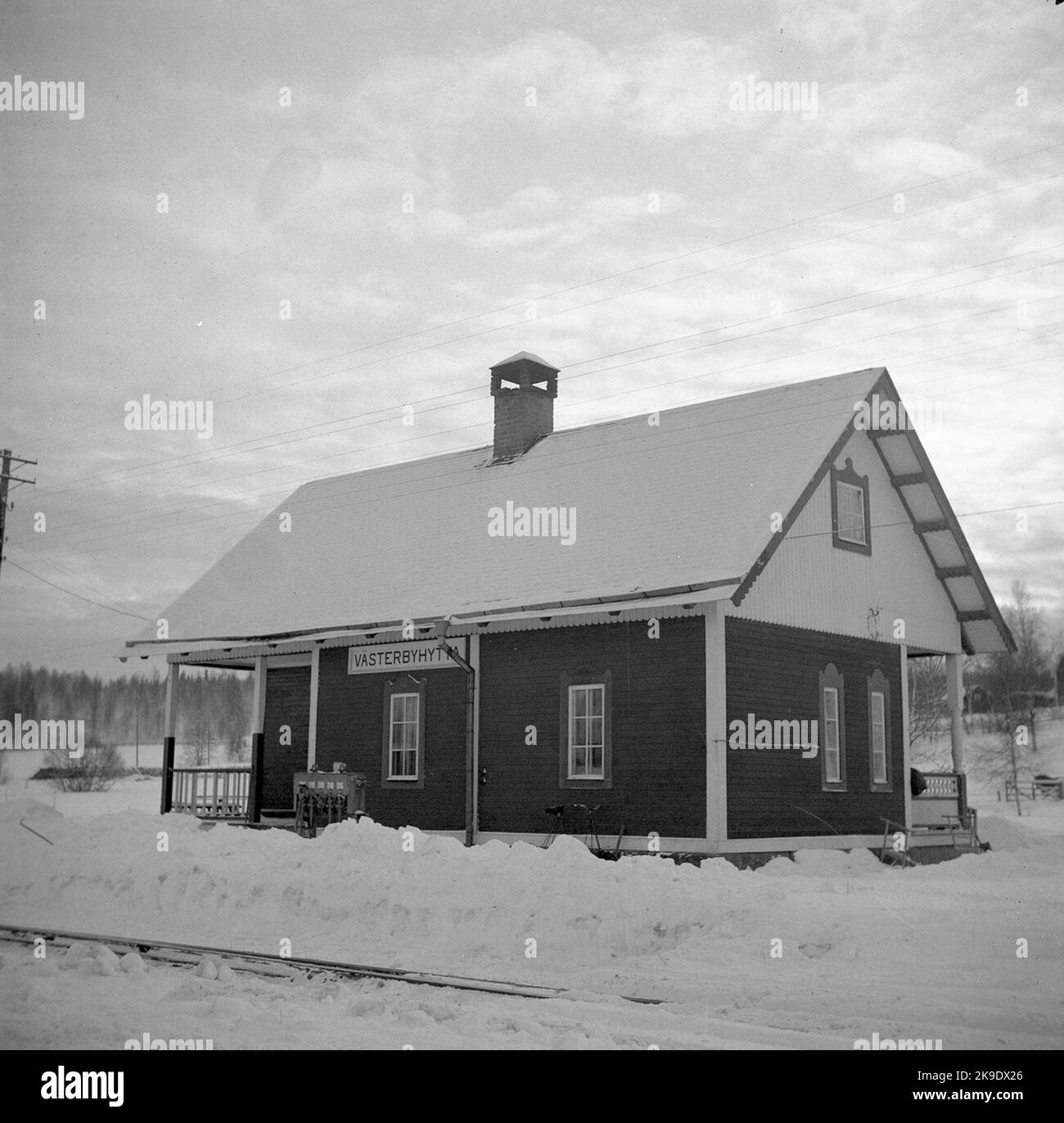 Holding and loading. Bee track to Västerbyhytta blast furnace Stock ...