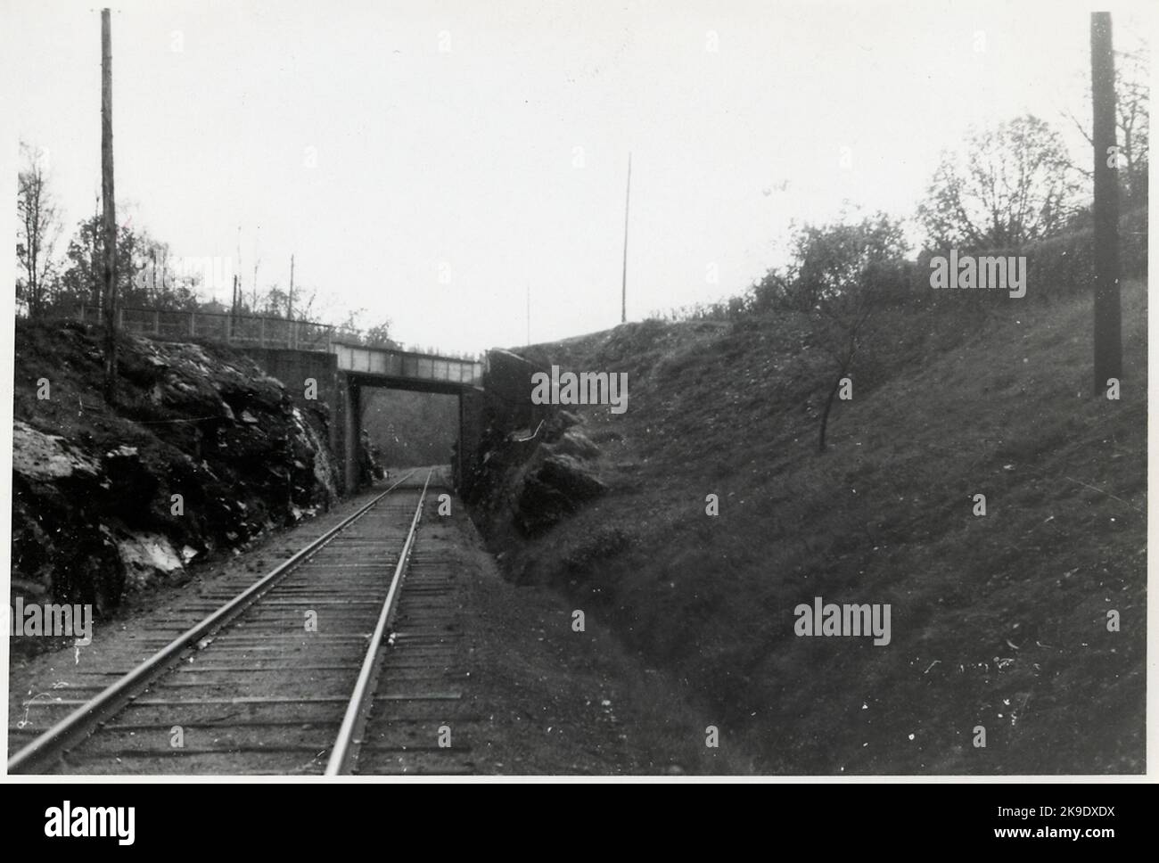 Road bridge on the line goal-tag-hester Stock Photo - Alamy