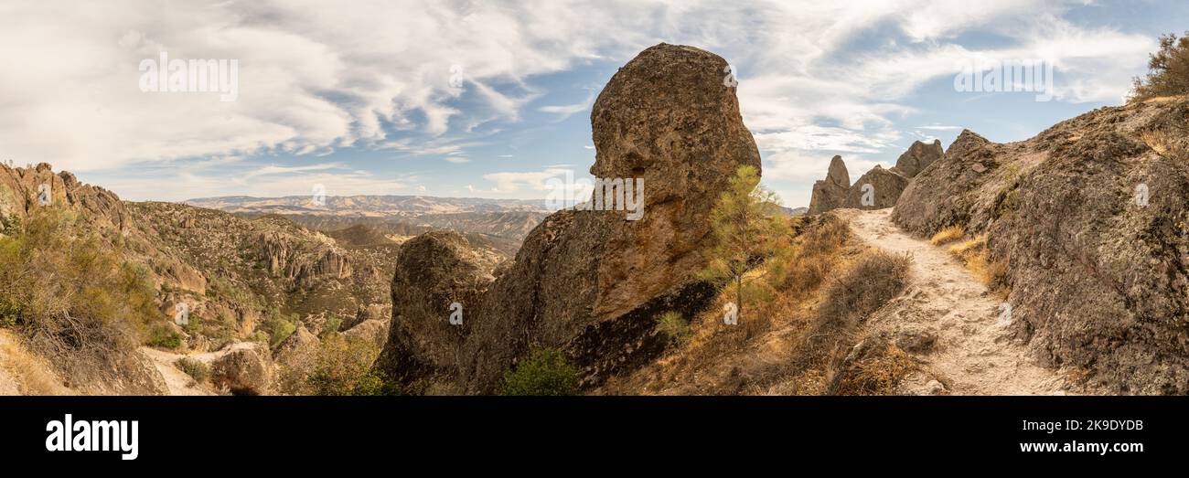 Trail Cuts Across High Peaks Trail Panorama Stock Photo - Alamy