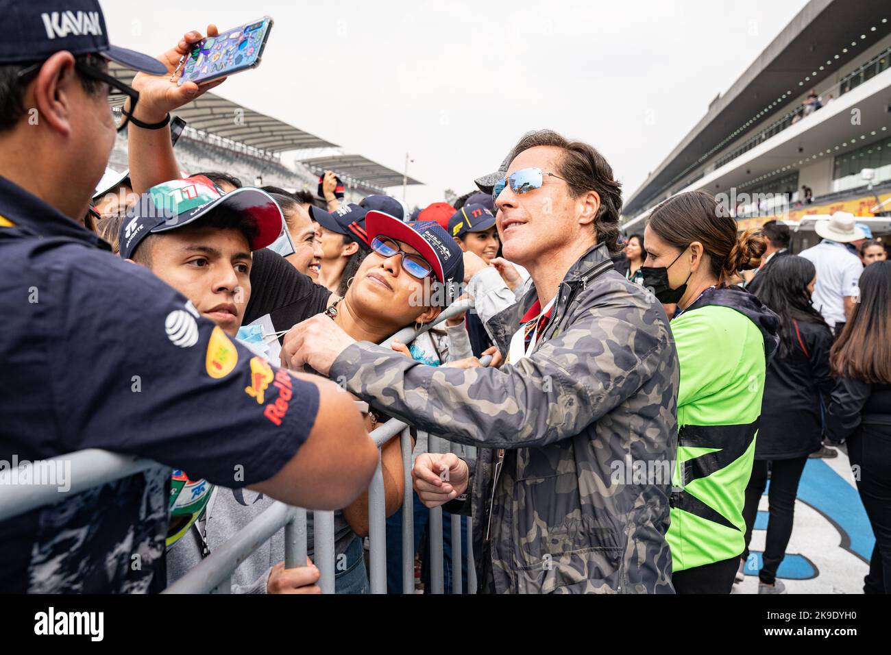 Mexico City, Mexico, 27 October 2022, Mario Dominguez poses with fans ...