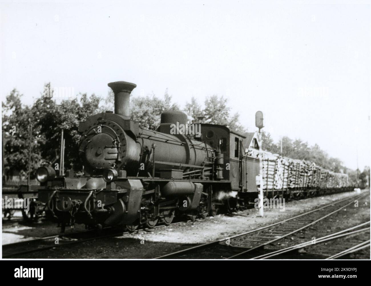 Dala - Ockelbo - Norrsundet Railway, Donj Lok 1. Timmertåg with the ...