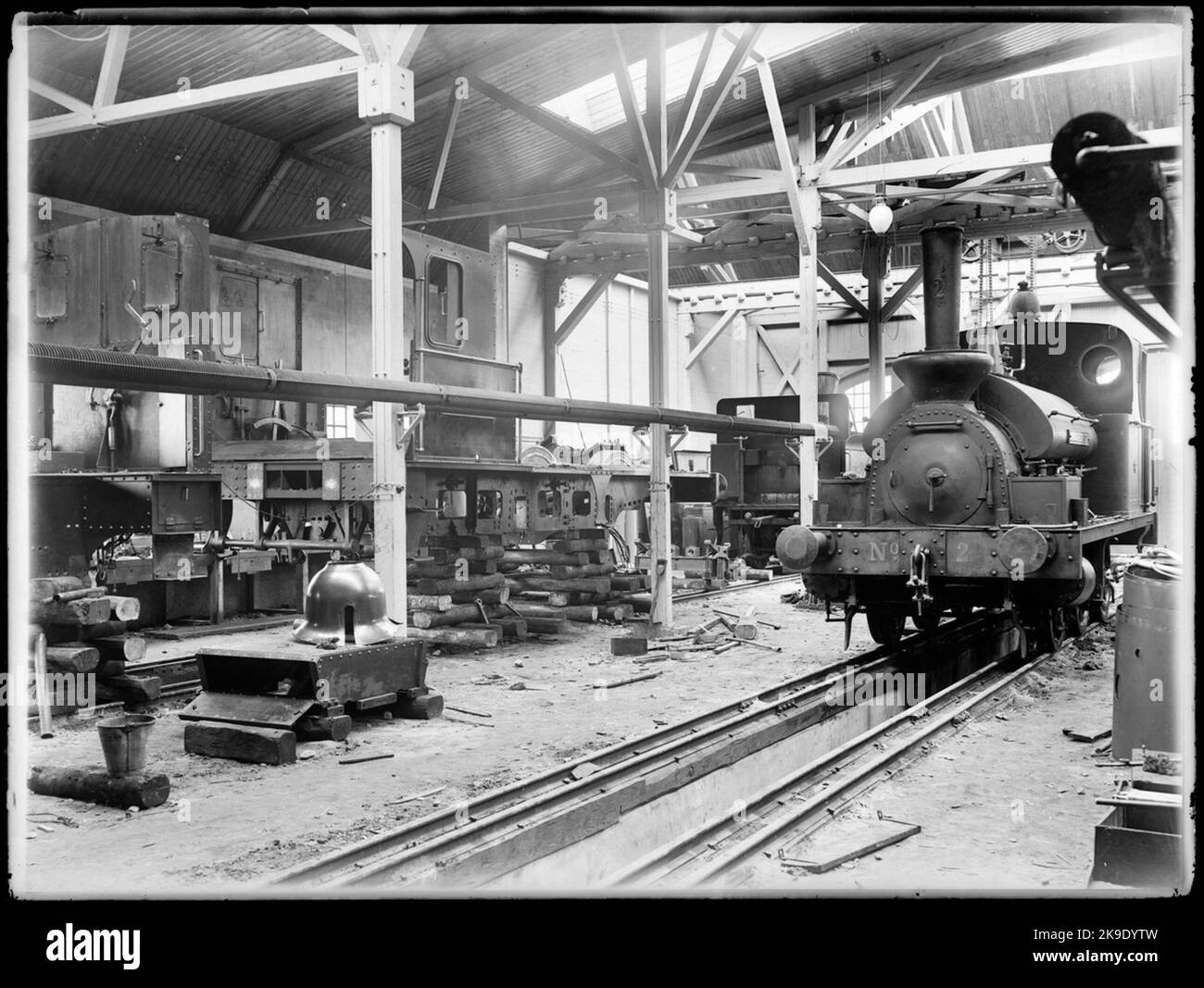 Interior Wagon Workshop at Kalmar Verkstad AB. Kalmar Railways, KJ Lok ...