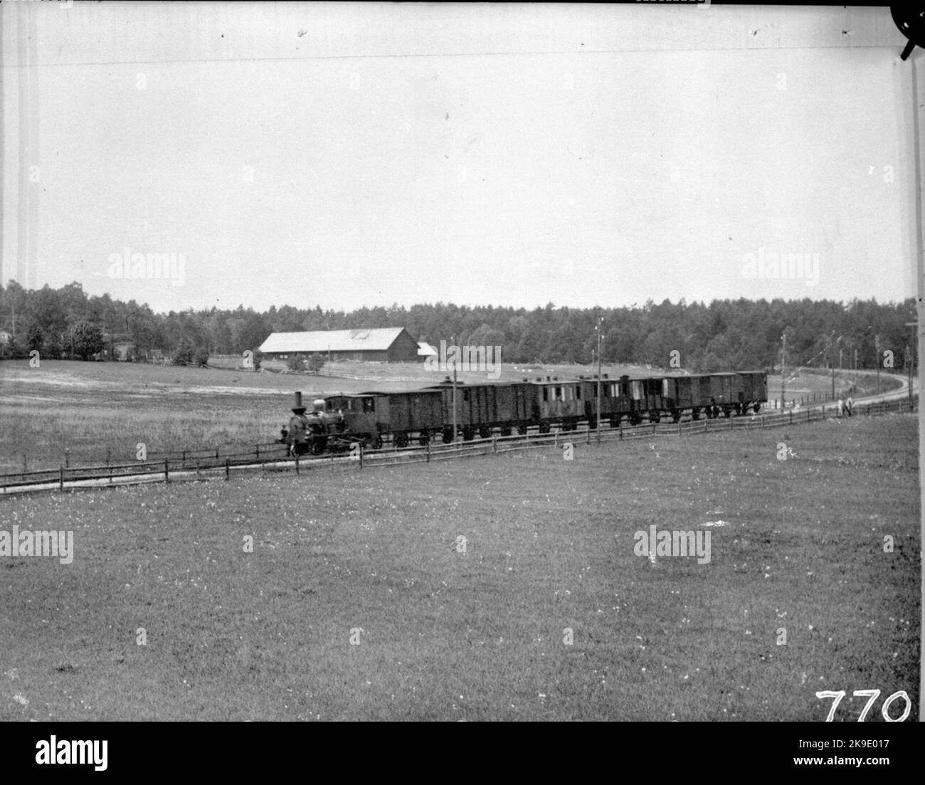 Kinds Härads Railway, Khdj. Train on the line between Ebbarp and ...