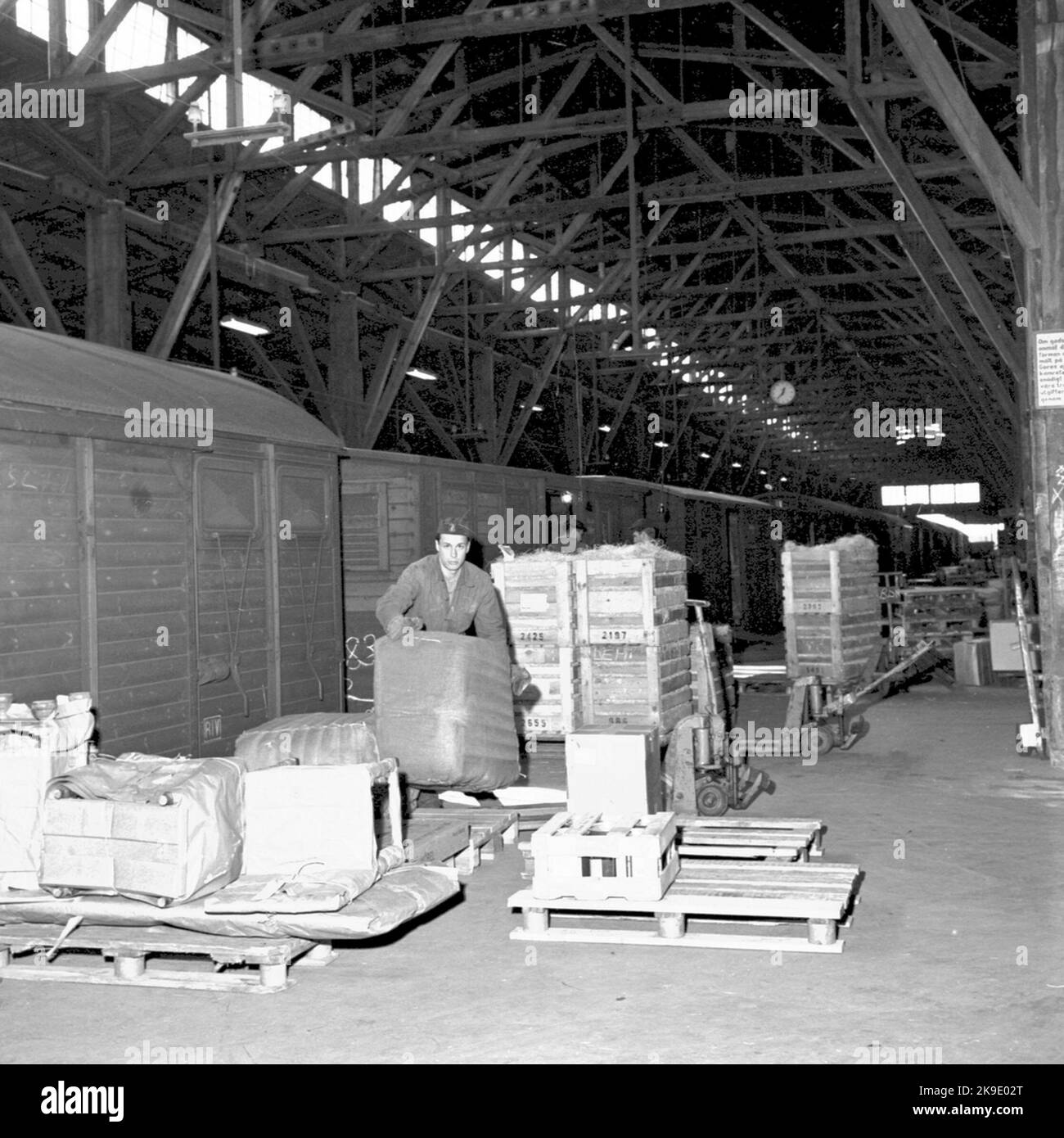 Transhipment magazine, sorting of arriving goods Stock Photo - Alamy