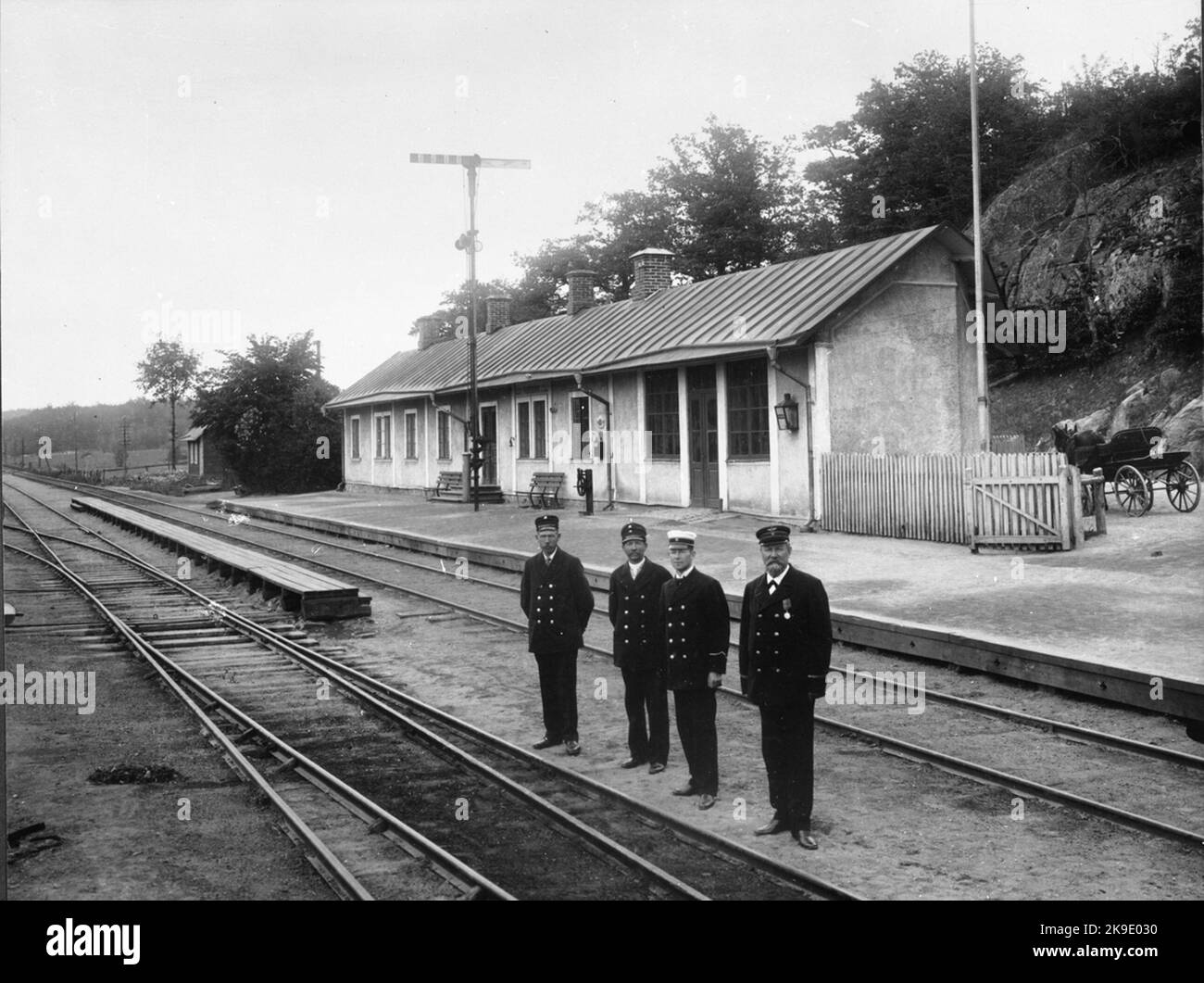 The station with station manager J Jönsson Stock Photo - Alamy