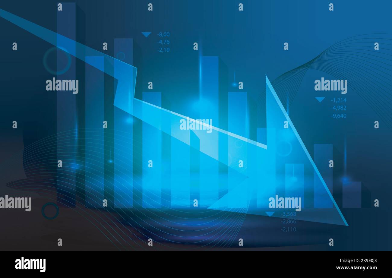 Down arrow chart hi-res stock photography and images - Alamy