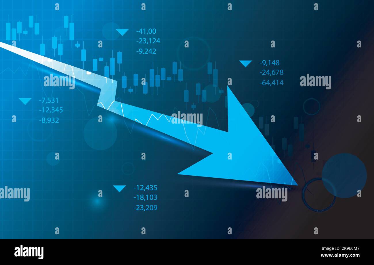 Down arrow chart hi-res stock photography and images - Alamy
