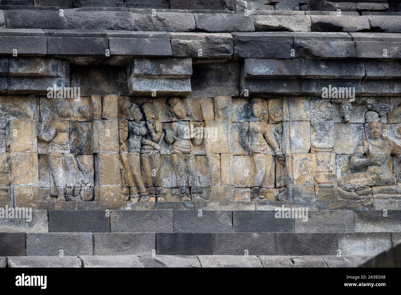 Indonesia, Java, Borobudur. The largest Buddhist monument in the world ...