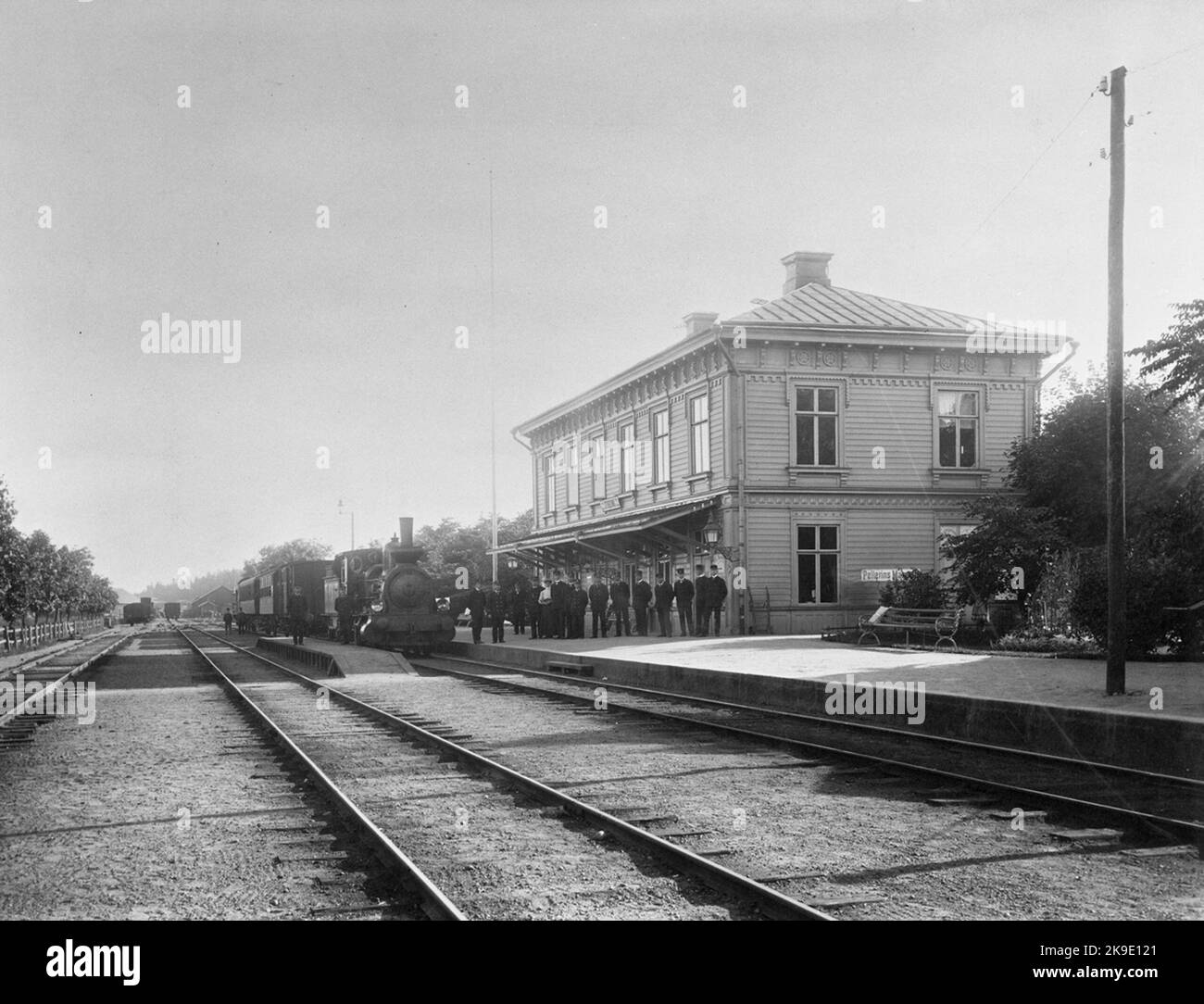 SJ-LOK 224.Station trains in use 1886 Stock Photo - Alamy