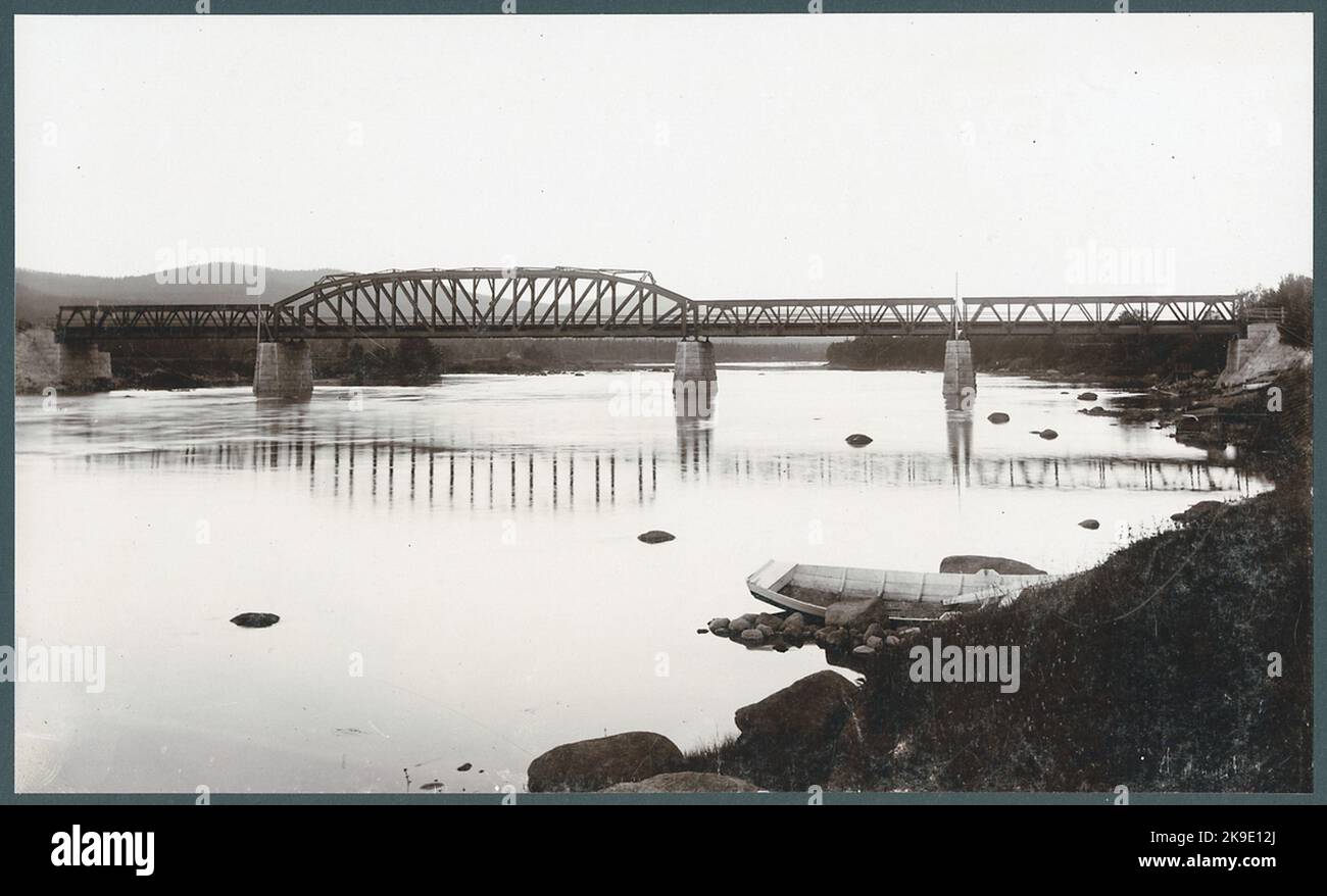 Bridge over Ljusnan at Sveg Stock Photo - Alamy