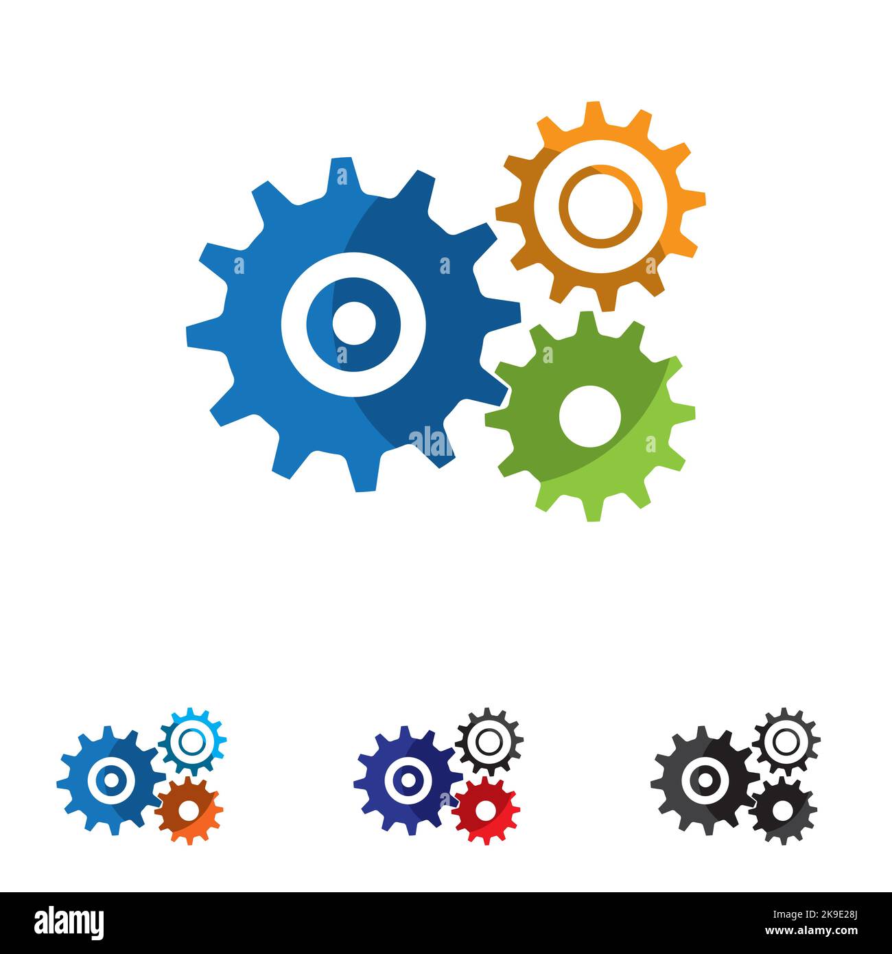 Gear icon vector set. clockwork illustration sign collection. Mechanics ...