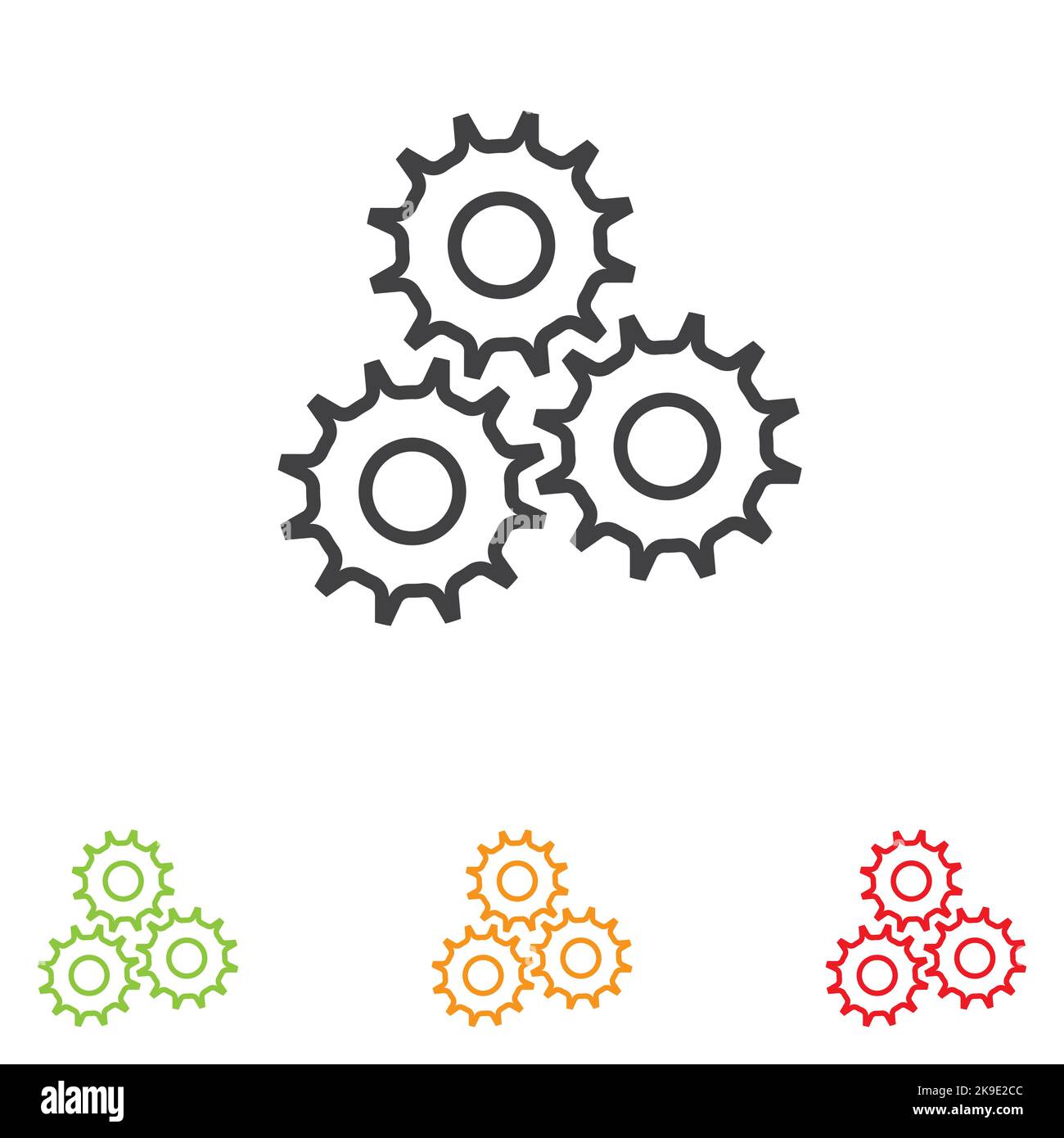 Gear icon vector set. clockwork illustration sign collection. Mechanics ...