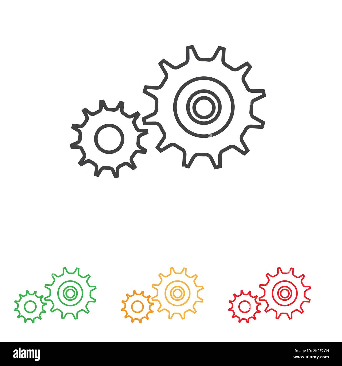 Gear icon vector set. clockwork illustration sign collection. Mechanics ...