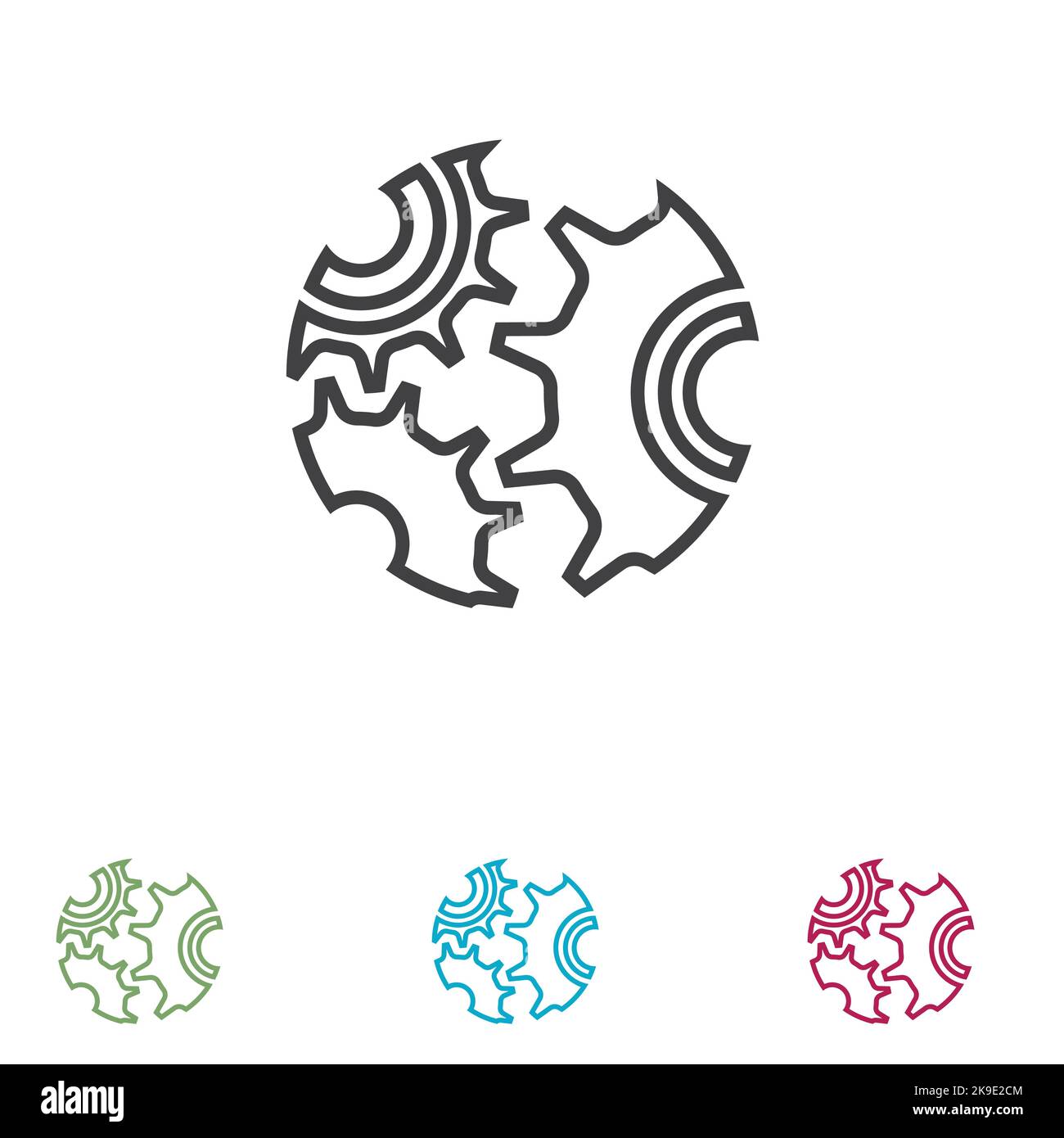 Gear icon vector set. clockwork illustration sign collection. Mechanics ...