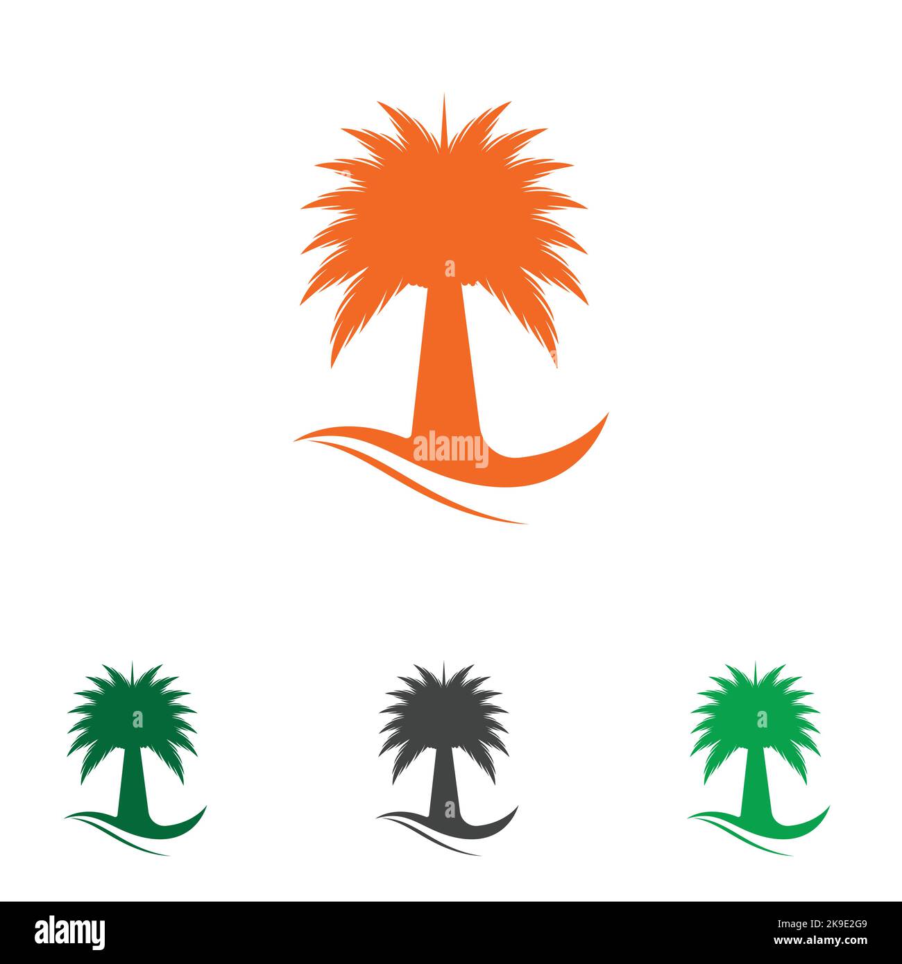 Date palm tree oasis Stock Vector Images - Alamy