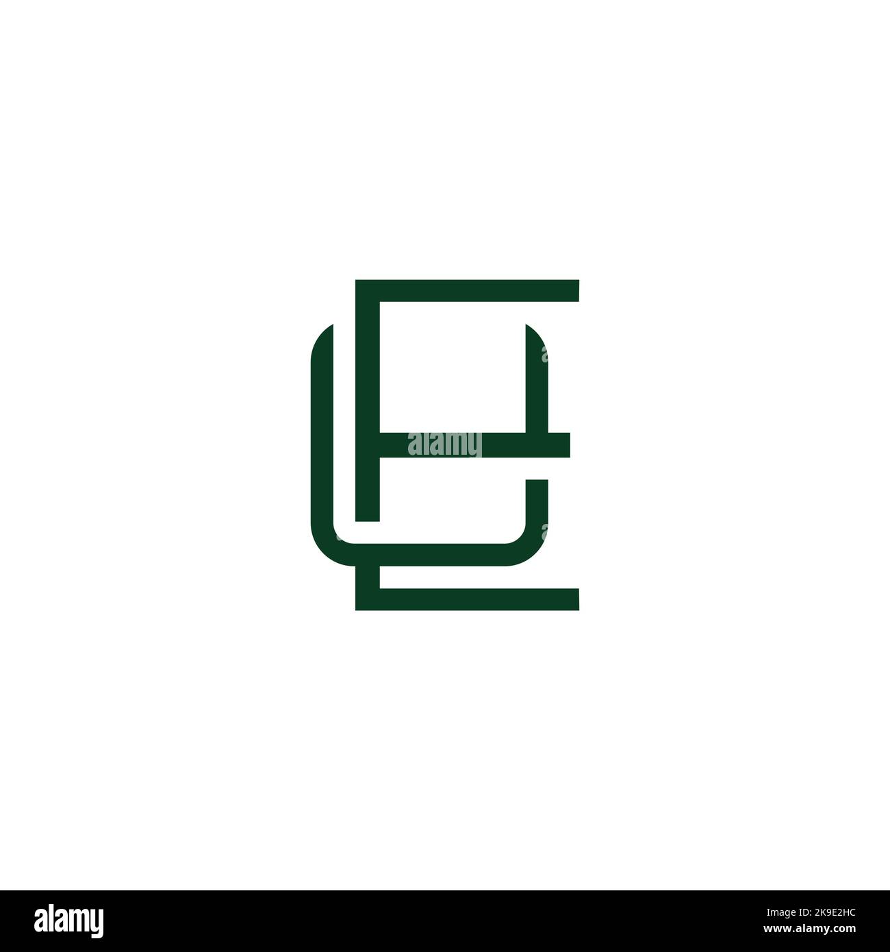 letter eu simple geometric line logo vector Stock Vector Image & Art ...