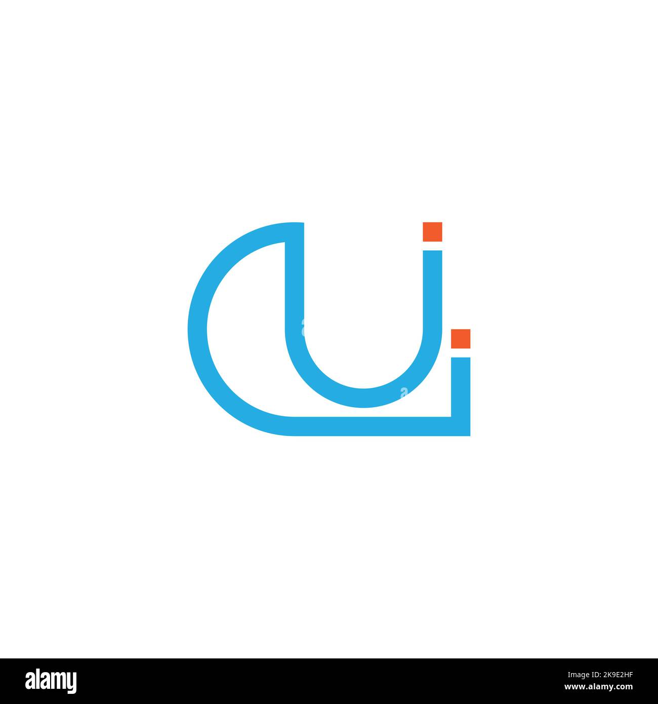 letter ui colorful dots logo vector Stock Vector Image & Art - Alamy