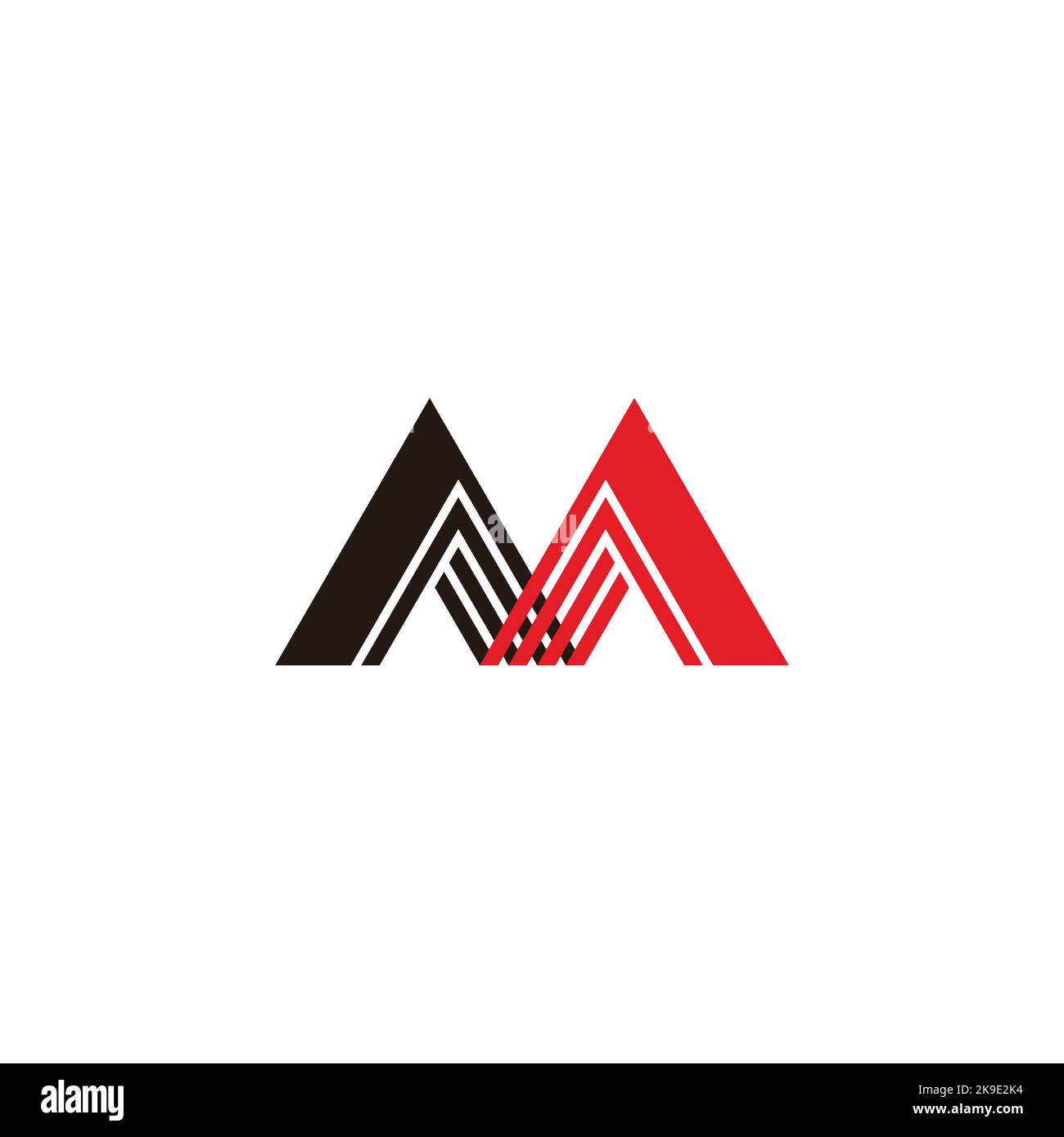 letter am stripes triangles colorful logo vector Stock Vector Image ...