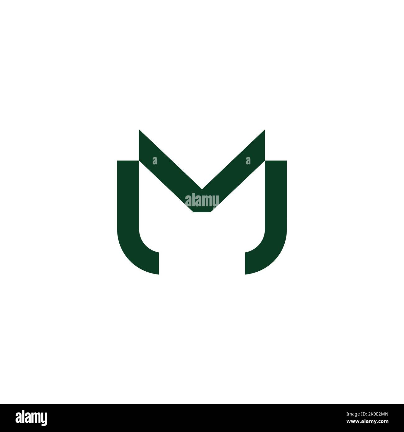 letter mj simple geometric logo design vector Stock Vector Image & Art ...